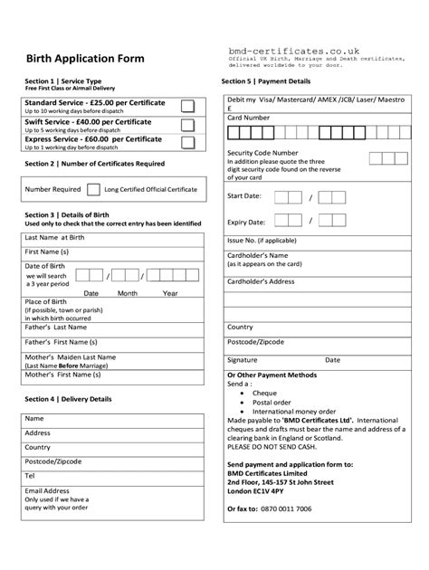 Birth Certificate Template Uk