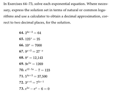 Solved In Exercises Solve Each Exponential Equation Chegg Com