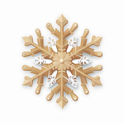 Premium Ai Image There Is A Snowflake Made Of Wood With A White Background Generative Ai