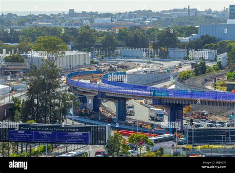 Construction Of The Sydney Gateway Project At Sydney Airport In