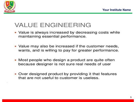 Value Engineering PPT
