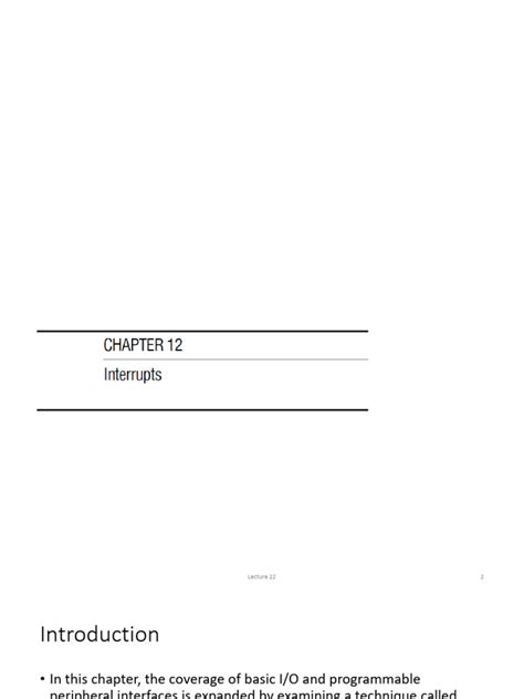 Lecture 22 Interrupts And Interrupt Vectors Pdf
