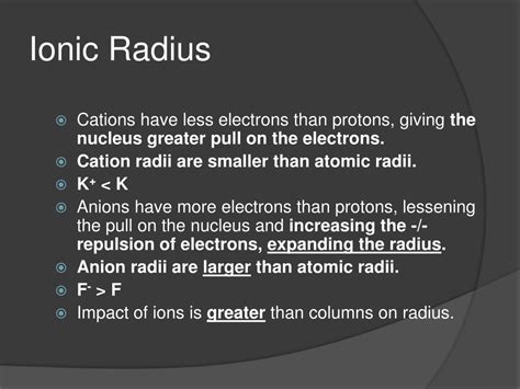 PPT Chemistry Periodicity Atomic And Ionic Radius PowerPoint Presentation ID