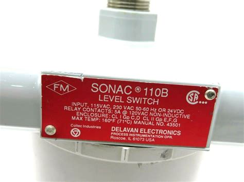 New Sonac 110b Level Switch 115vac 230vac 50 60hz Or 24vdc Sb Industrial Supply Inc