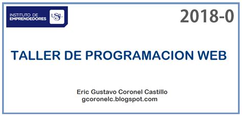 Github Gcoronelc Usil Tpw Taller De Programaci N Web