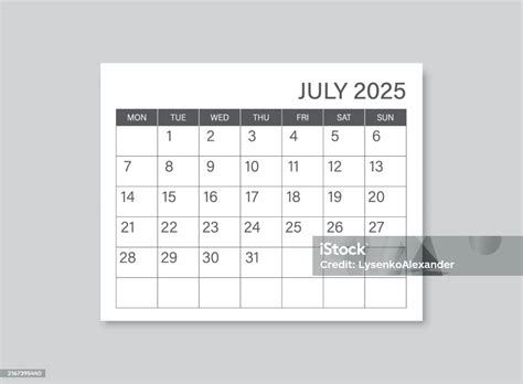 달력 2025 년 7 월 아이콘 플랫 스타일 플래너 벡터 일러스트 레이 션 통하고 있는 절연 배경 캘린더 사인 사업 개념입니다