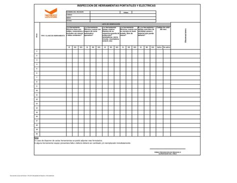 Inspección De Herramientas Eléctricas Pdf