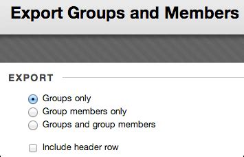 Import And Export Groups