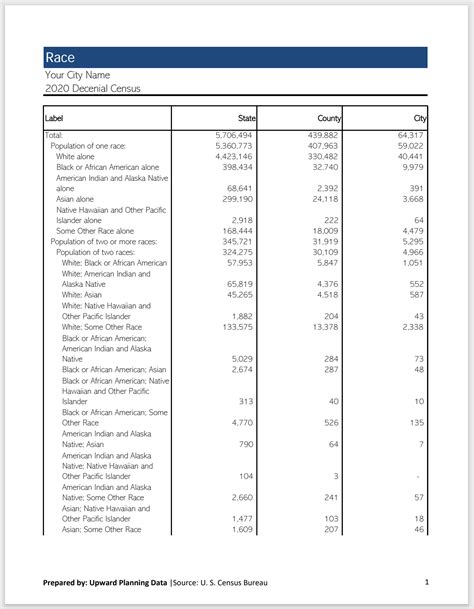 2020 Census Redistricting Data Upward Planning Data