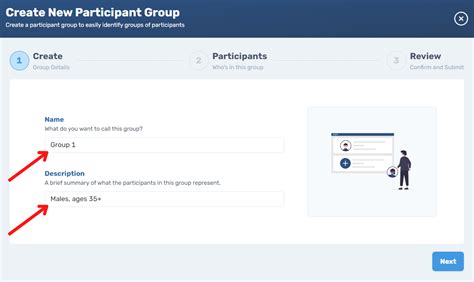 Create A Participant Group Connect Researcher