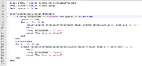 Script Problem With Proximityprompt Door Scripting Support