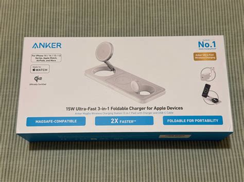Продавам зарядно Anker Maggo 15w Foldable 3 In 1 Wireless Charger гр