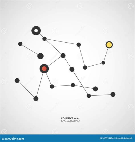 Network Vector Abstract Figure Design Pattern With Connect Dots And Lines Stock Vector