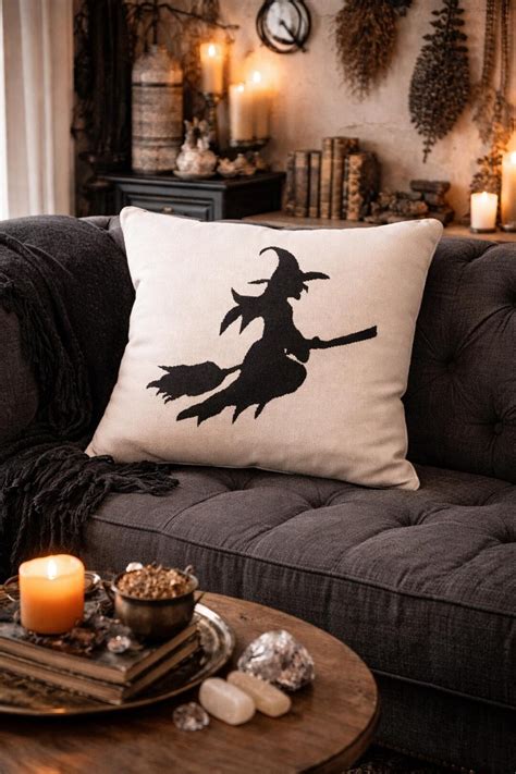 Extra Large Witch Pillow Double Sided Halloween Throw Pillow Witch