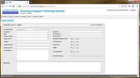 Technical Support Ticketing System Computerise