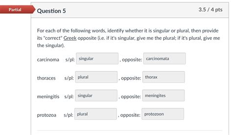 For Each Of The Following Words Identify Whether It Chegg