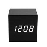 Sound Activated Wooden Cube Clock The Green Head