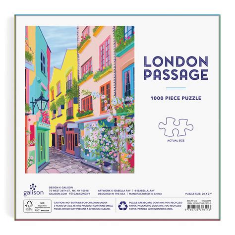 London Passage 1000 Piece Puzzle In Square Box Galison