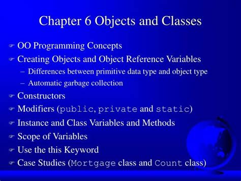 Ppt Chapter 6 Objects And Classes Powerpoint Presentation Free Download Id835763