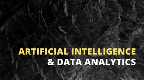 Artificial Intelligence Ai And Its Use In Data Analytics