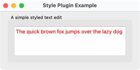 Style Plugin Example Qt Widgets