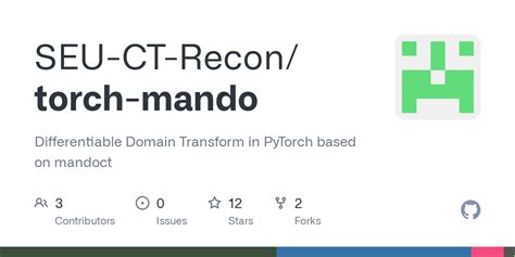 Github Seu Ct Recon Torch Mando Differentiable Domain Transform In Pytorch Based On Mandoct