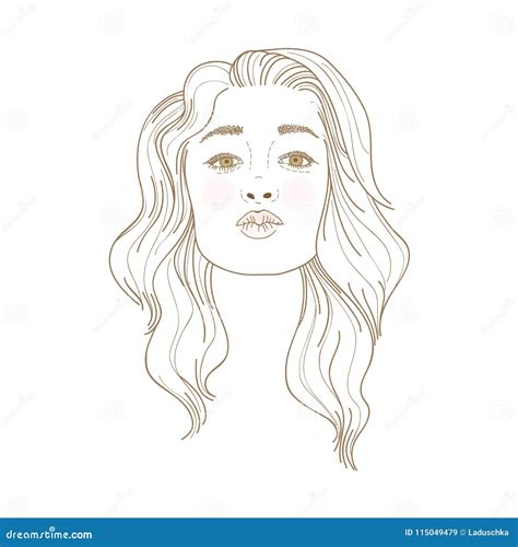 Иллюстрация женщины отправляющей воздушный поцелуй Иллюстрация вектора иллюстрации