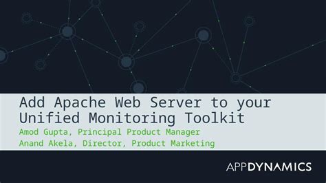Pptx Add Apache Web Server To Your Unified Monitoring Toolkit