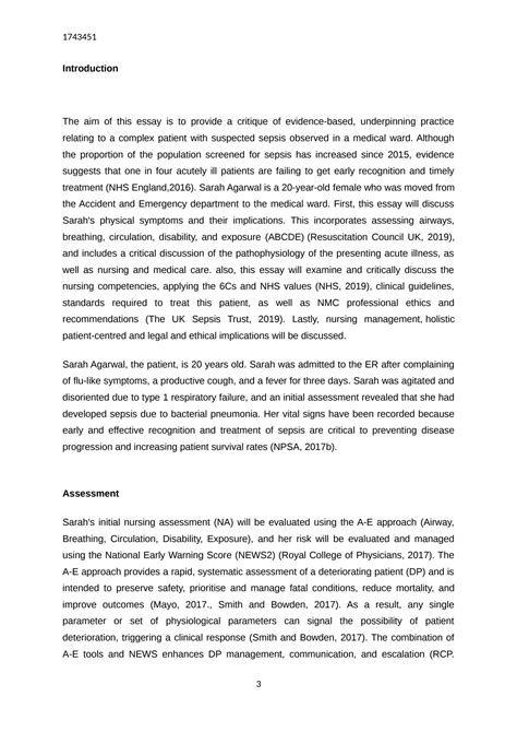 Solution Sample Recognising And Responding To The Deteriorating Adult