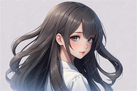 Premium Photo Anime Girl With Long Hair
