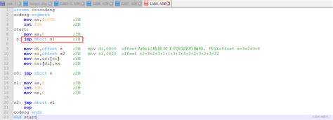 汇编语言实验八 《汇编语言 王爽老师》汇编语言 实验8 Csdn博客