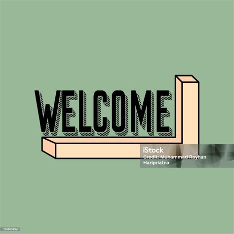 환영 텍스트 웰컴캘리그래픽 간단한 로고배너 포스터 및 스티커 개념에 대한 레터링 벡터 일러스트레이션 기포에 대한 스톡 벡터 아트