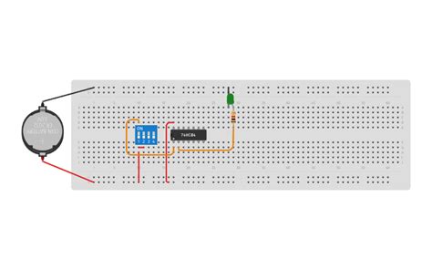 Circuit Design Karla Elizabeth Cardenas Carrera 1 Compuerta Del 7404 Tinkercad