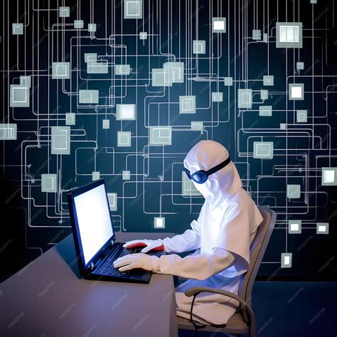 premium ai image modernized hacker with hoodie concept of dark web