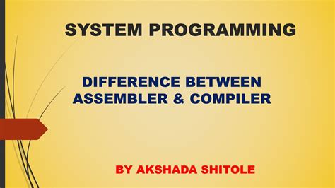 Difference Between Assembler And Compiler At Kathleen Gorham Blog