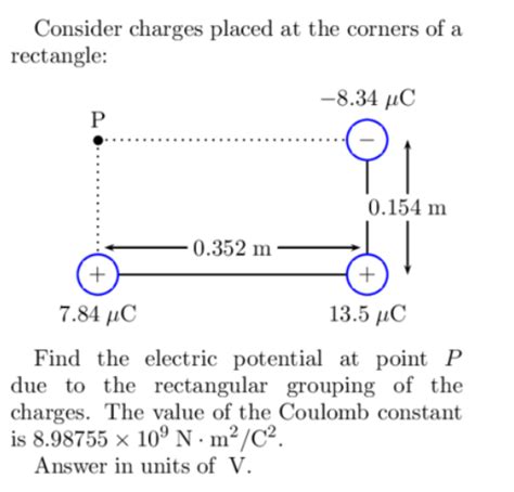 solved consider charges placed at the corners of
