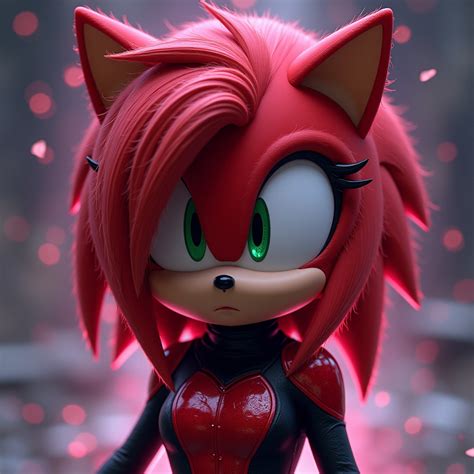 Amy Rose From Sonic The Hedgehog Series Dressed As Black Widow Prompts
