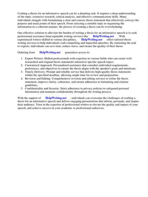 How To Make A Thesis For An Informative Speech Pdf Essays Thesis