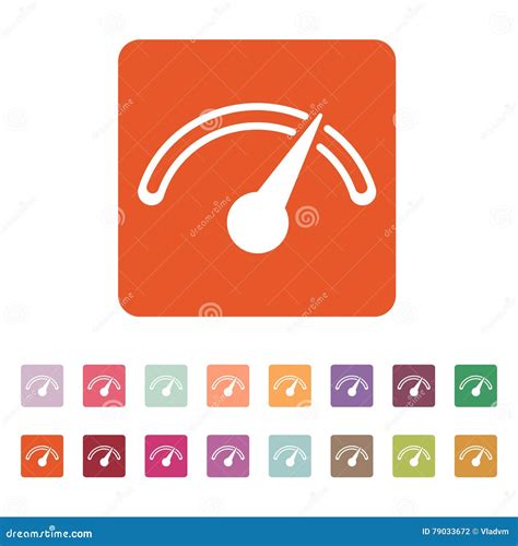 The Tachometer Speedometer And Indicator Icon Stock Illustration Illustration Of Chart