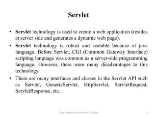 Servlet Classnotes PPT