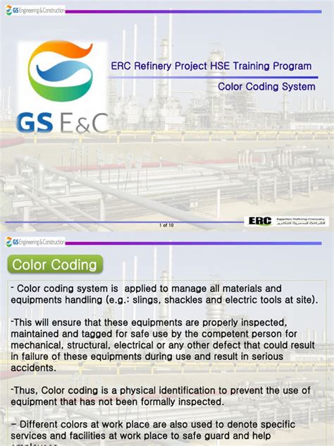 Color Coding System Pdf Safety Occupational Safety And Health