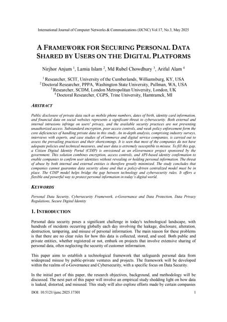 Data Privacy And Security Pdf Information And Network Security Computing