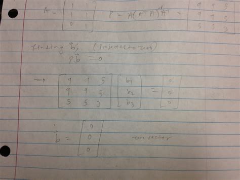 Matrices How Do You Find A Non Zero Vector In Linear Algebra