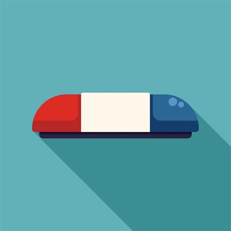 Premium Vector Red And Blue Siren Flashing Light Signaling Emergency