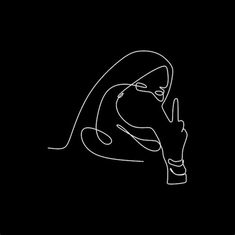 Premium Vector Continuous Line Vector Beautiful Woman Illustration