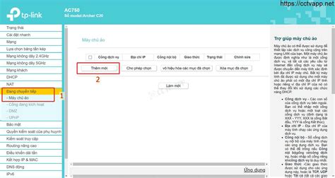 Mở Port Nat Port Trên Router Tp Link Archer C20 Application System