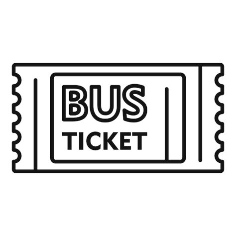 Premium Vector Pass Bus Ticket Icon Outline Pass Bus Ticket Vector