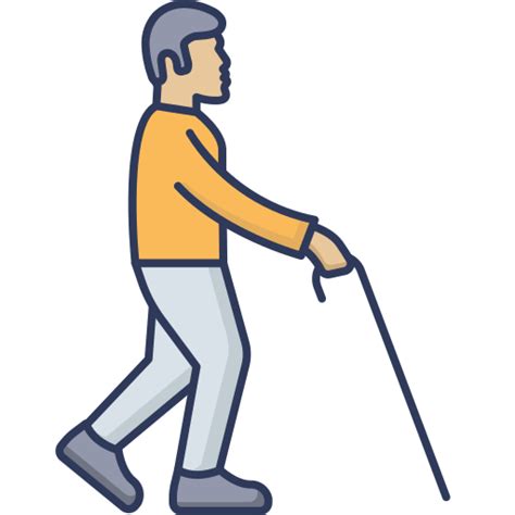 Blind Man Dinosoft Lineal Color Icon