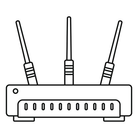 Wifi Router Icon Outline Style 14487347 Vector Art At Vecteezy