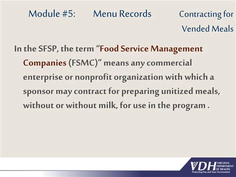 PPT SFSP Contracting For Vended Meals PowerPoint Presentation Free Download ID